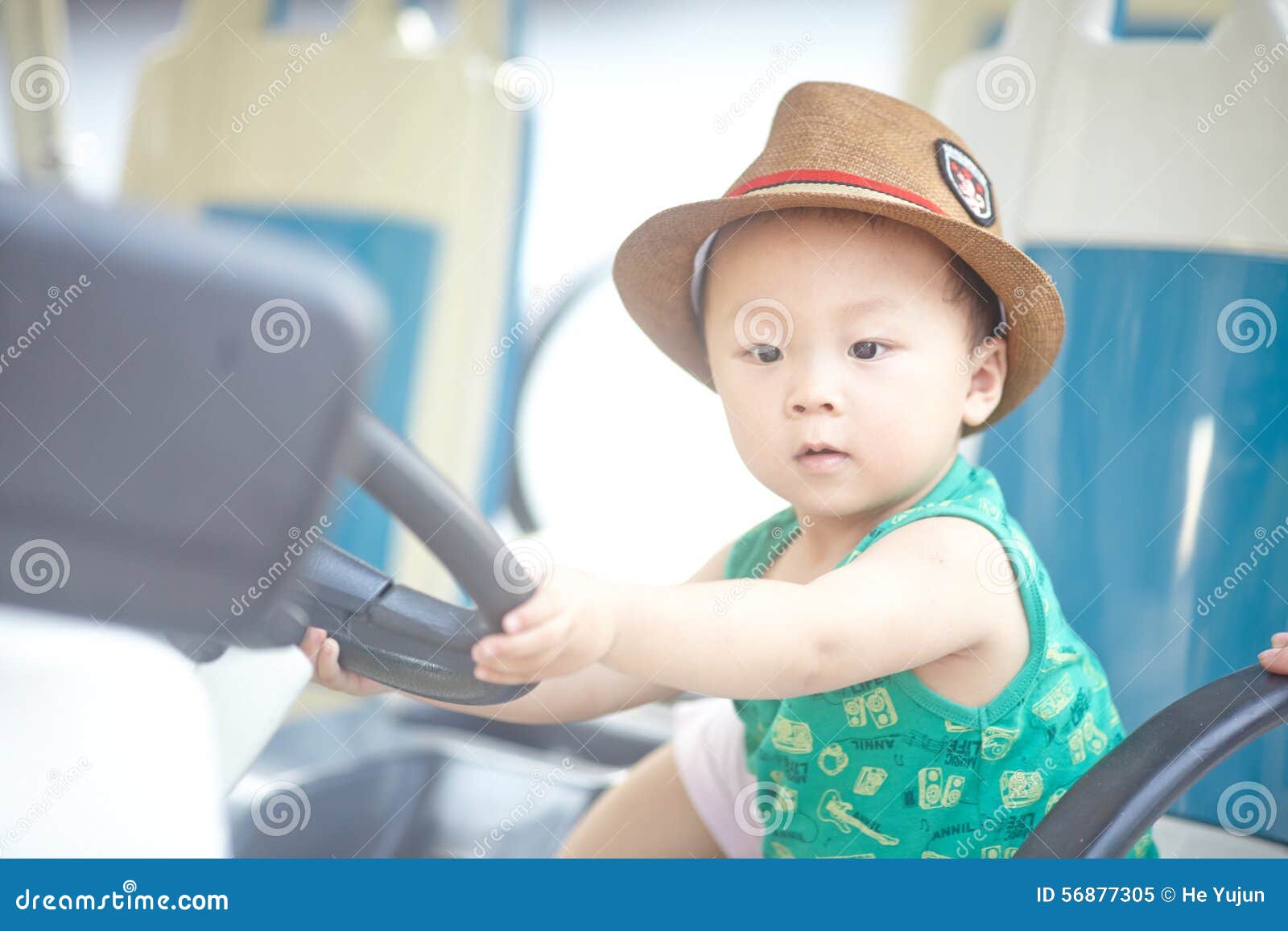 Little bus driver stock image. Image of glad, pleasure - 56877305