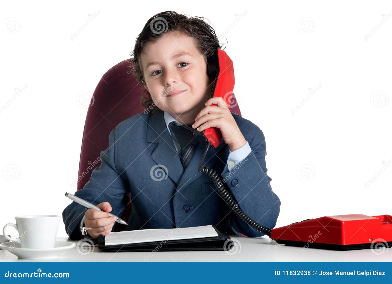 Little Businessman in the Office Stock Photo - Image of corporate, male ...