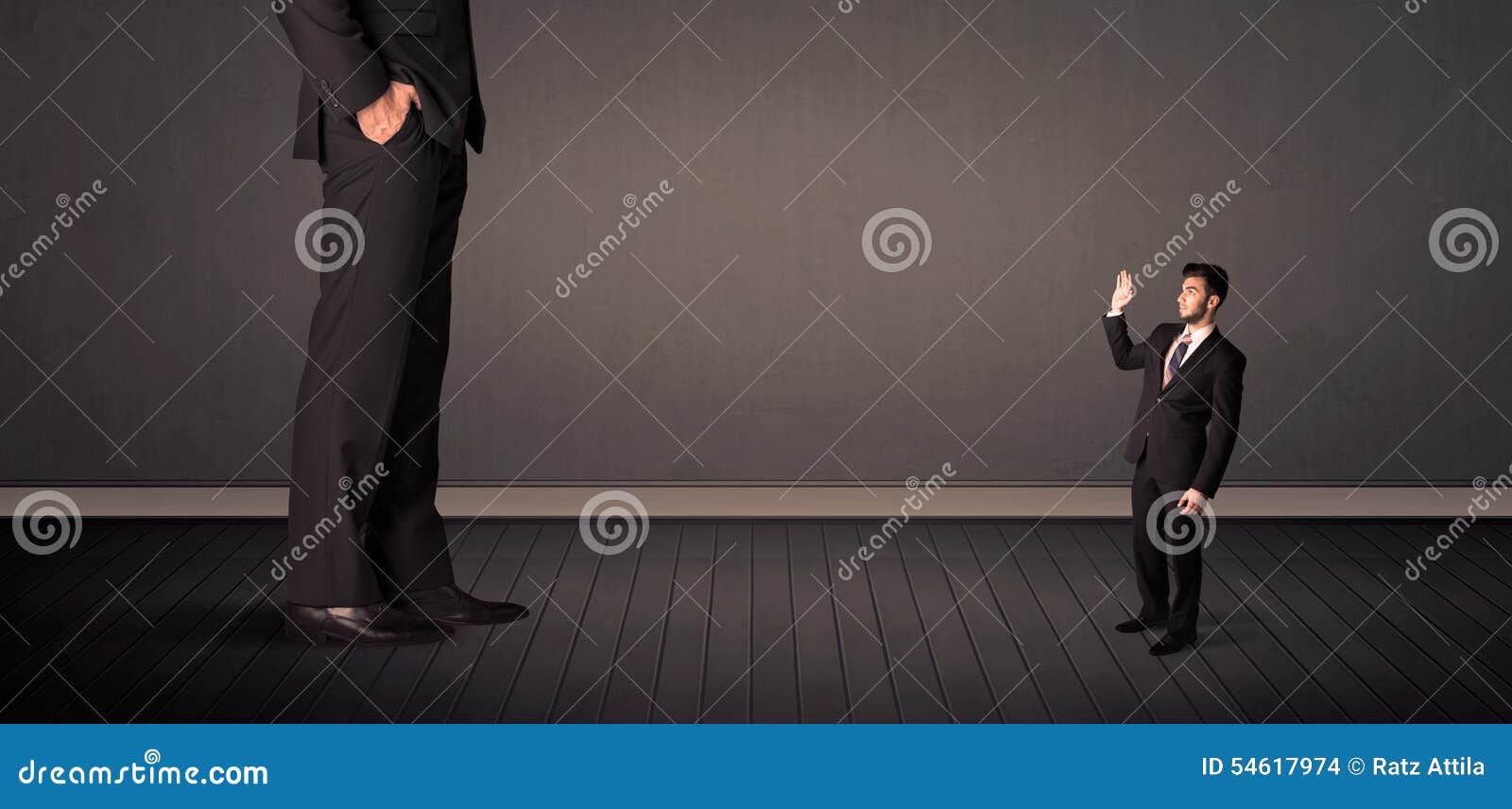 Giant Boss Hand Pointing With Finger On A Door, Signaling To The ...