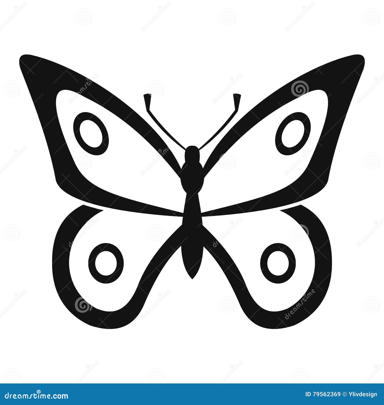 Little Butterfly Icon, Simple Style Stock Vector - Illustration of ...