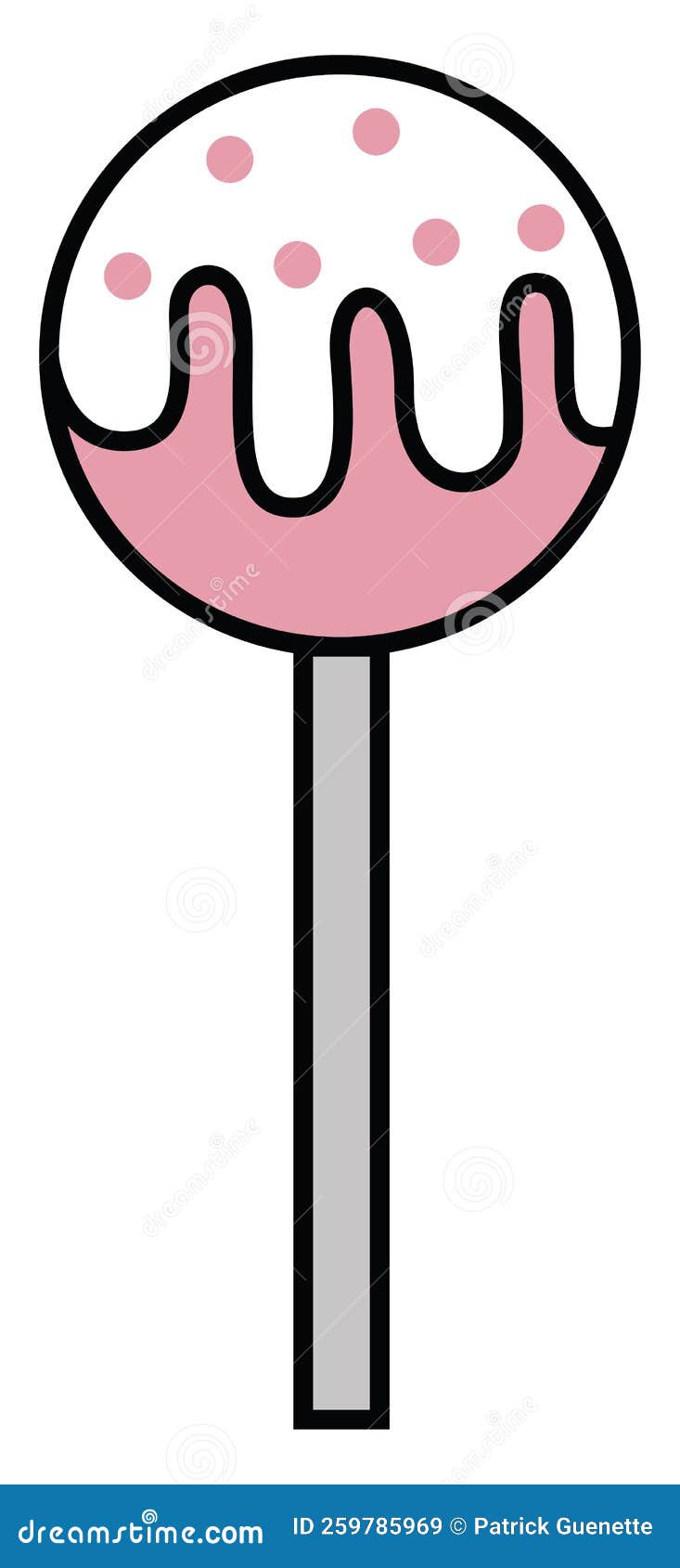 Little cake pop, icon stock vector. Illustration of drawing - 259785969