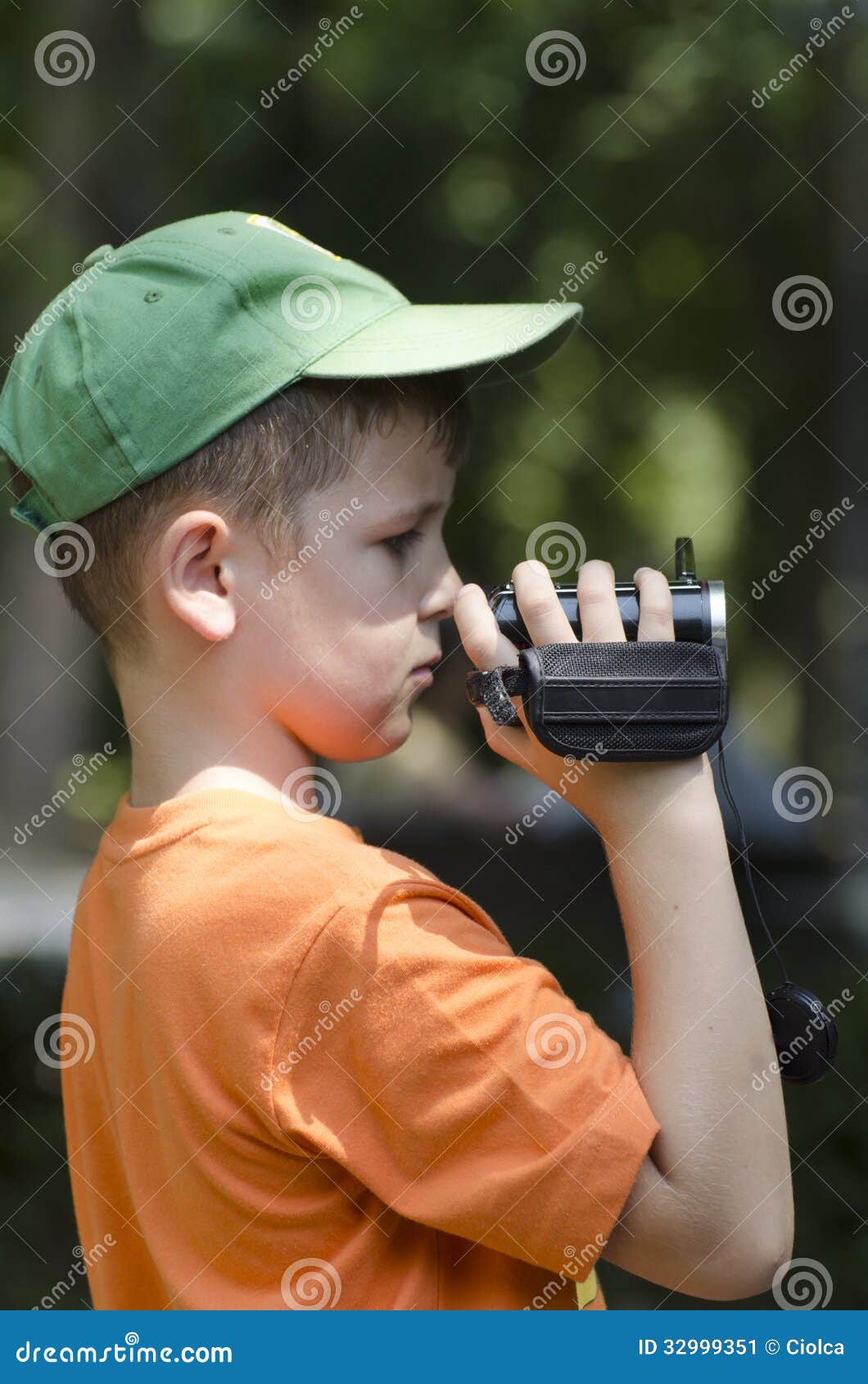 Little cameraman stock image. Image of kids, little, tshirt - 32999351