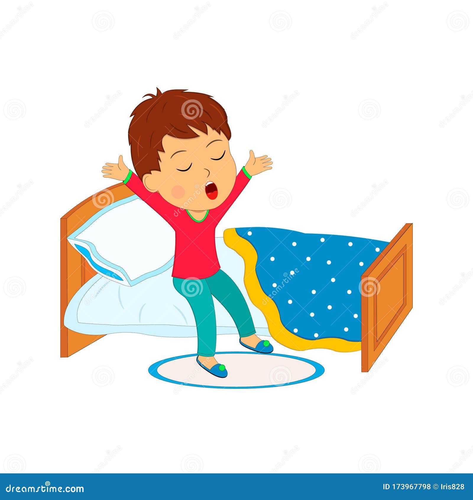 Cartoon Waking-up Illustration. | CartoonDealer.com #28905058