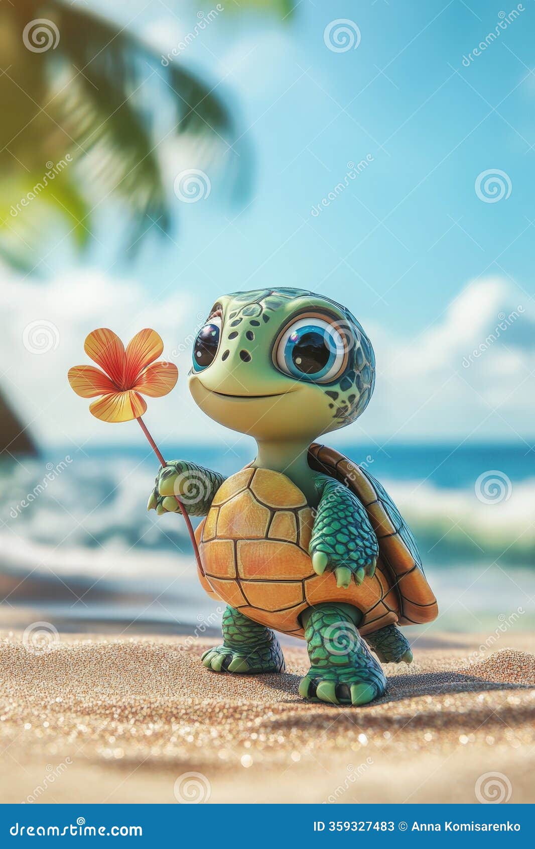 Little Cartoon Turtle. Selective Focus Stock Image - Image of ...