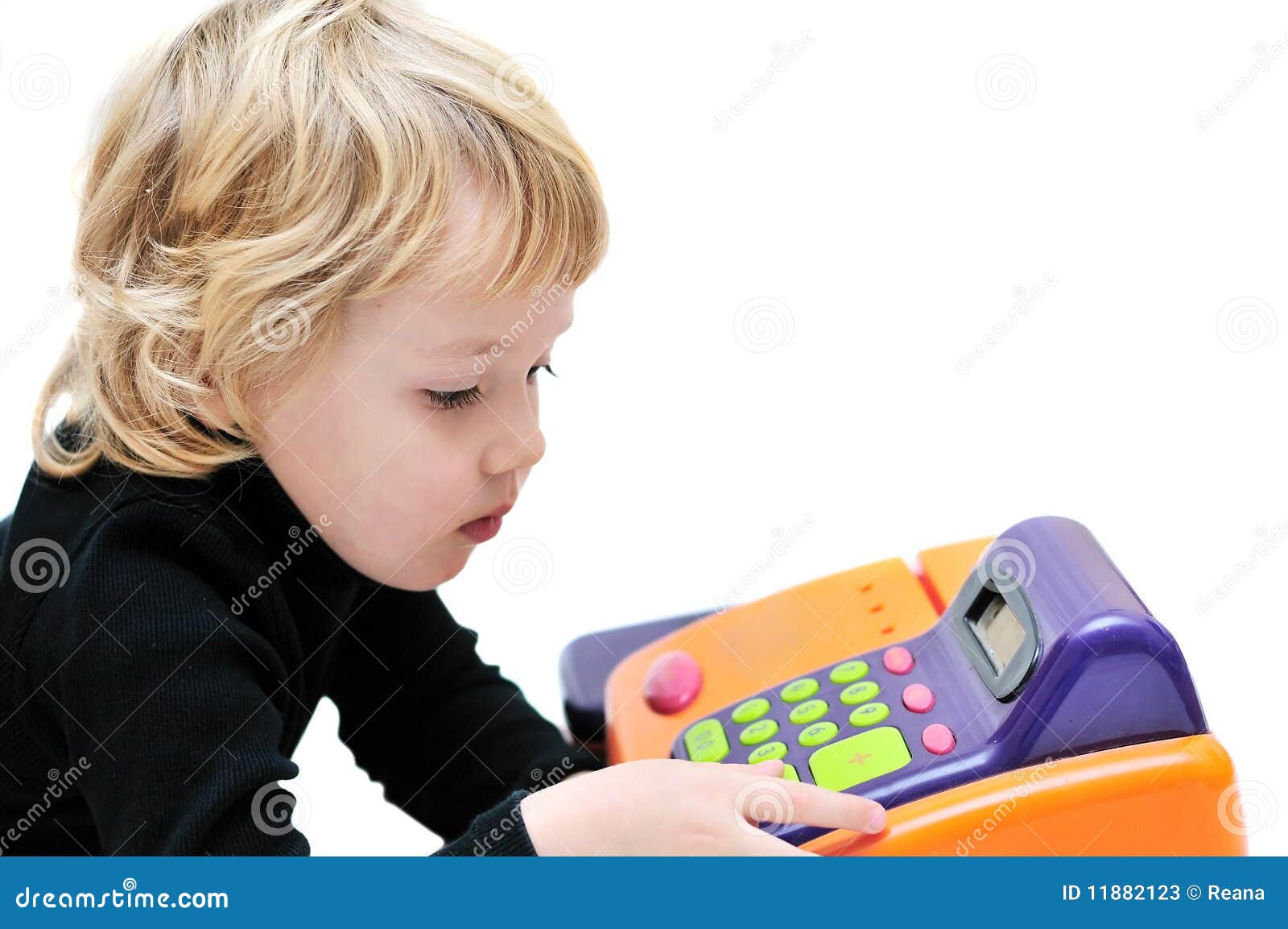 Little cashier stock image. Image of pose, childhood - 11882123