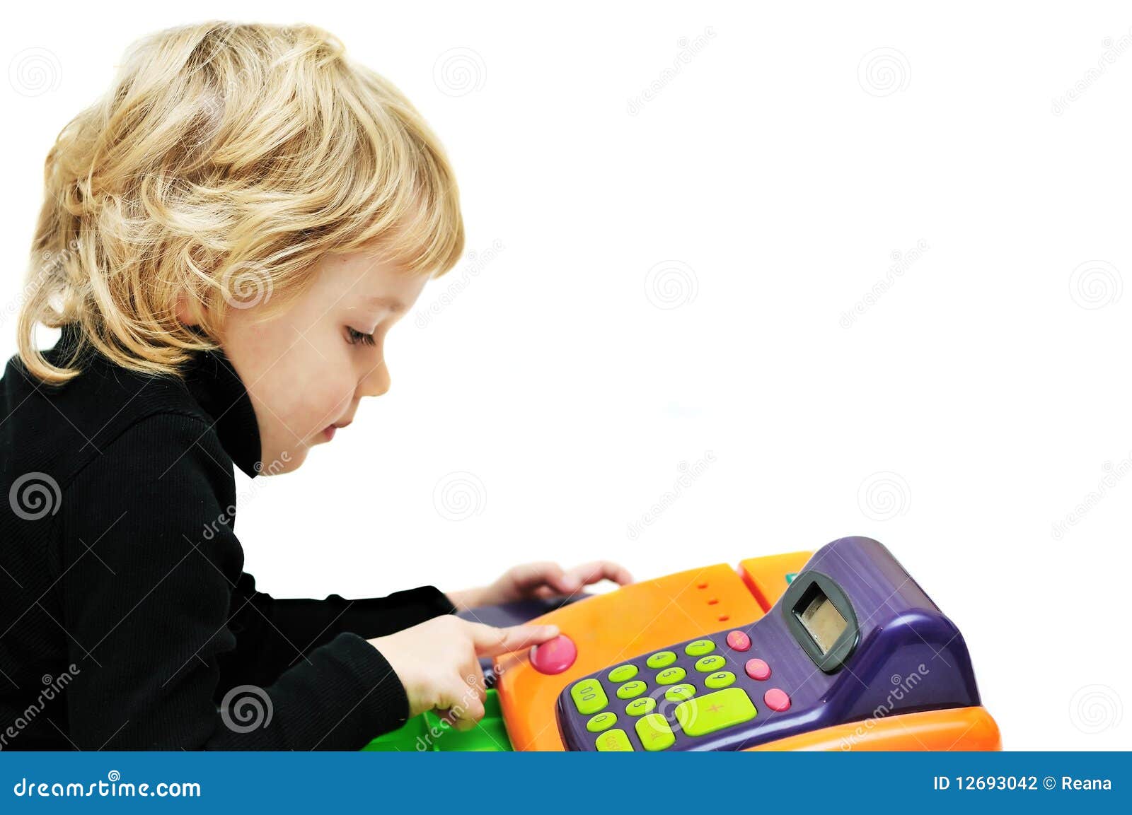 Little cashier stock photo. Image of pose, daughter, dress - 12693042