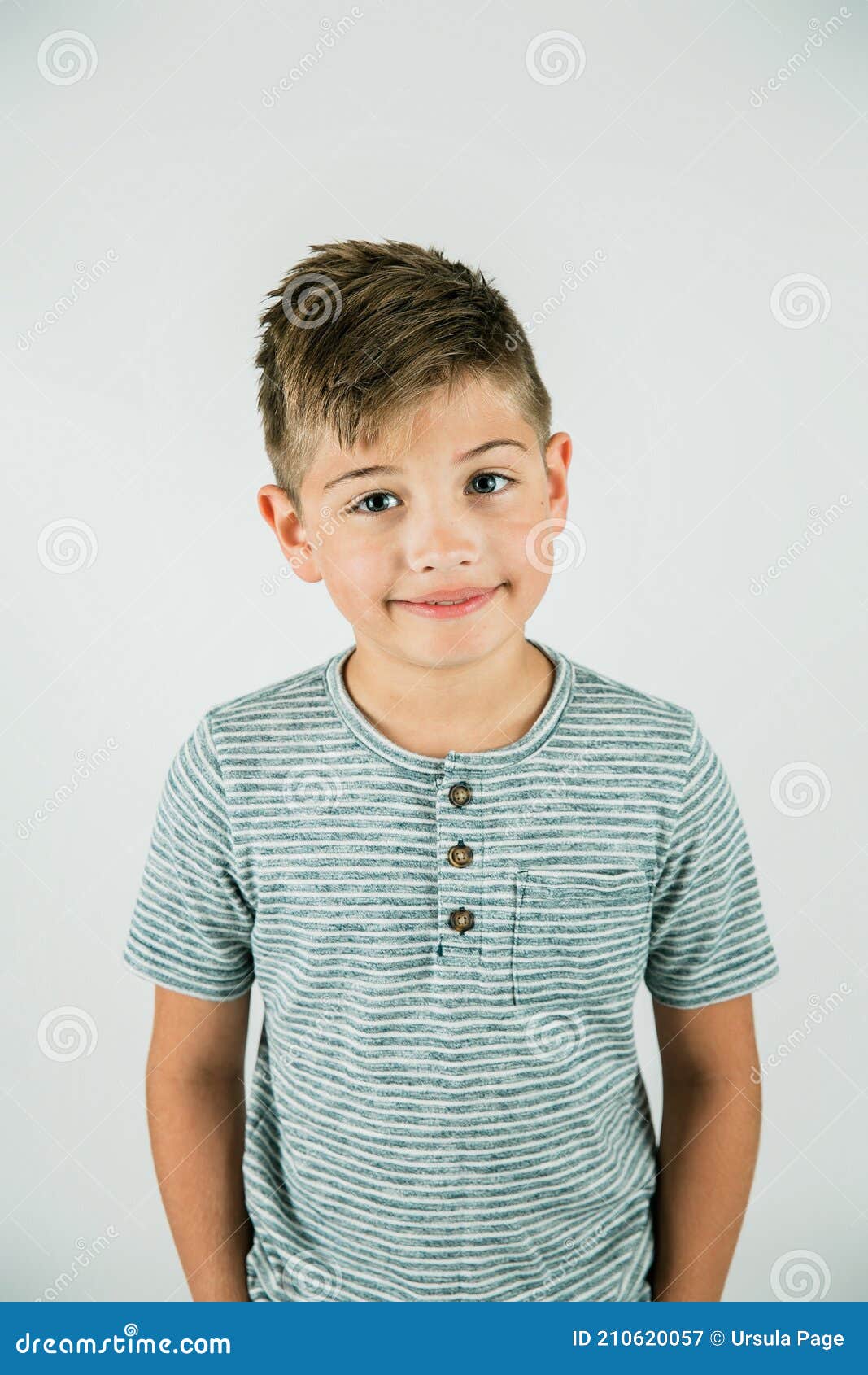 Little Caucasian Boy in a Studio Setting Stock Image - Image of ...