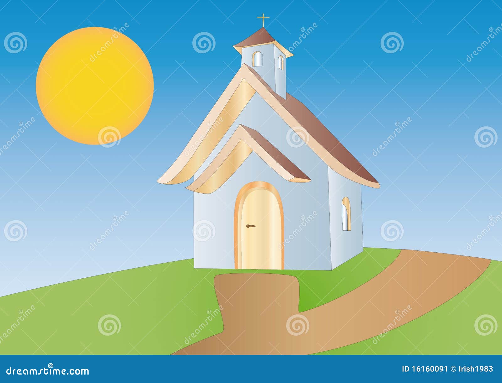 Little Chapel Cartoon Vector | CartoonDealer.com #16160091