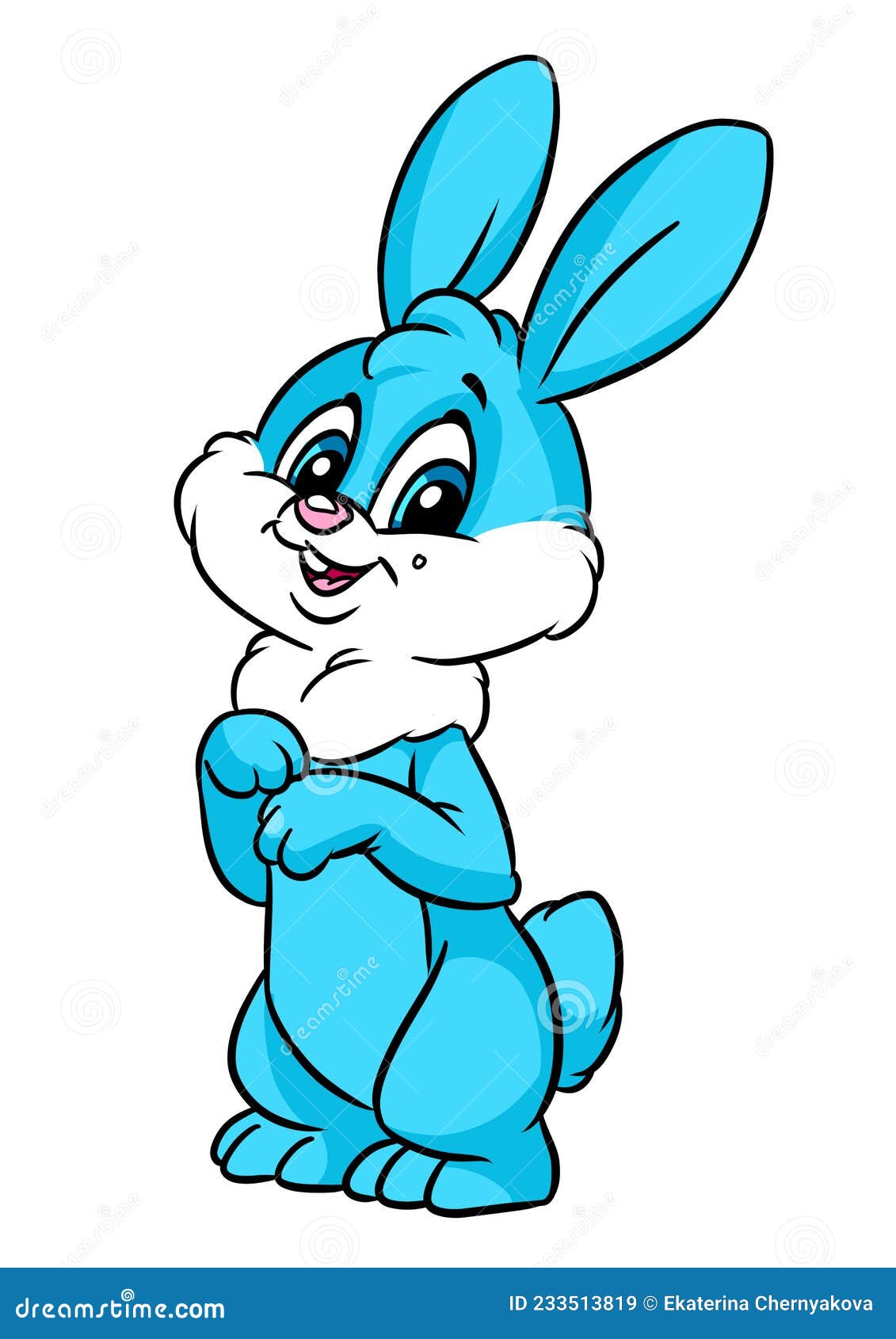 Little Cheerful Rabbit Illustration Character Stock Illustration ...