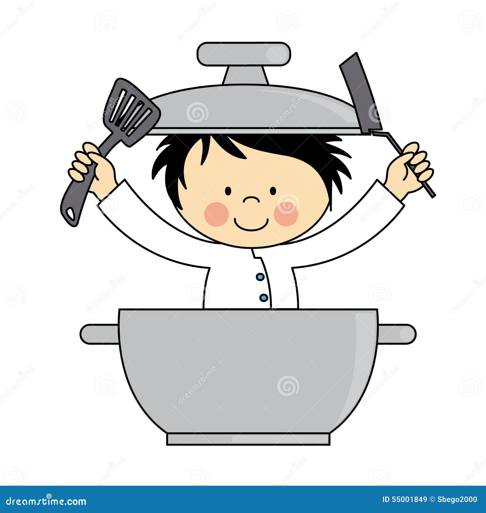 Little chef boy stock vector. Illustration of food, gastronomy - 55001849