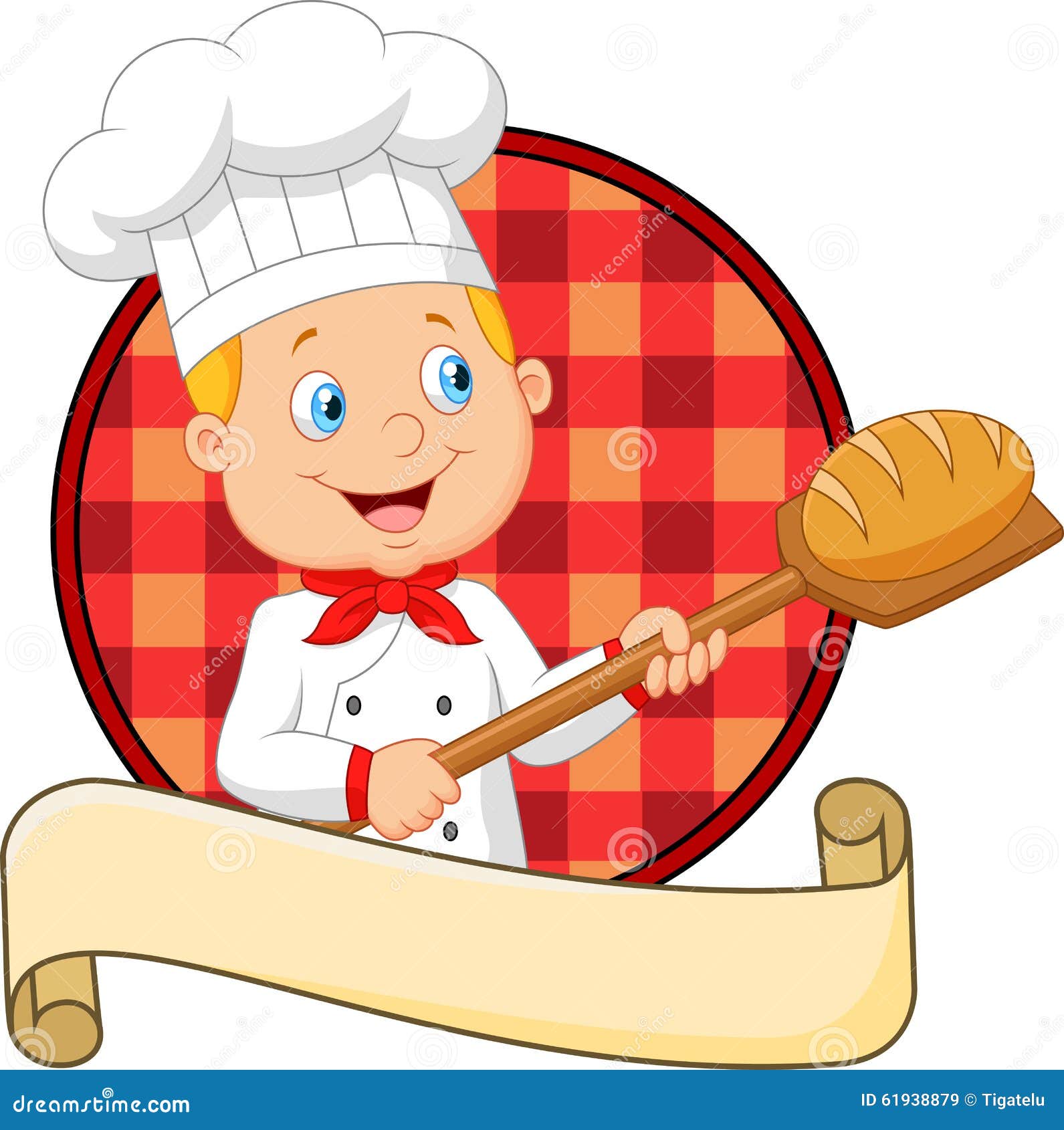 Little Chef is Cooking Bread Stock Vector - Illustration of cake, male ...