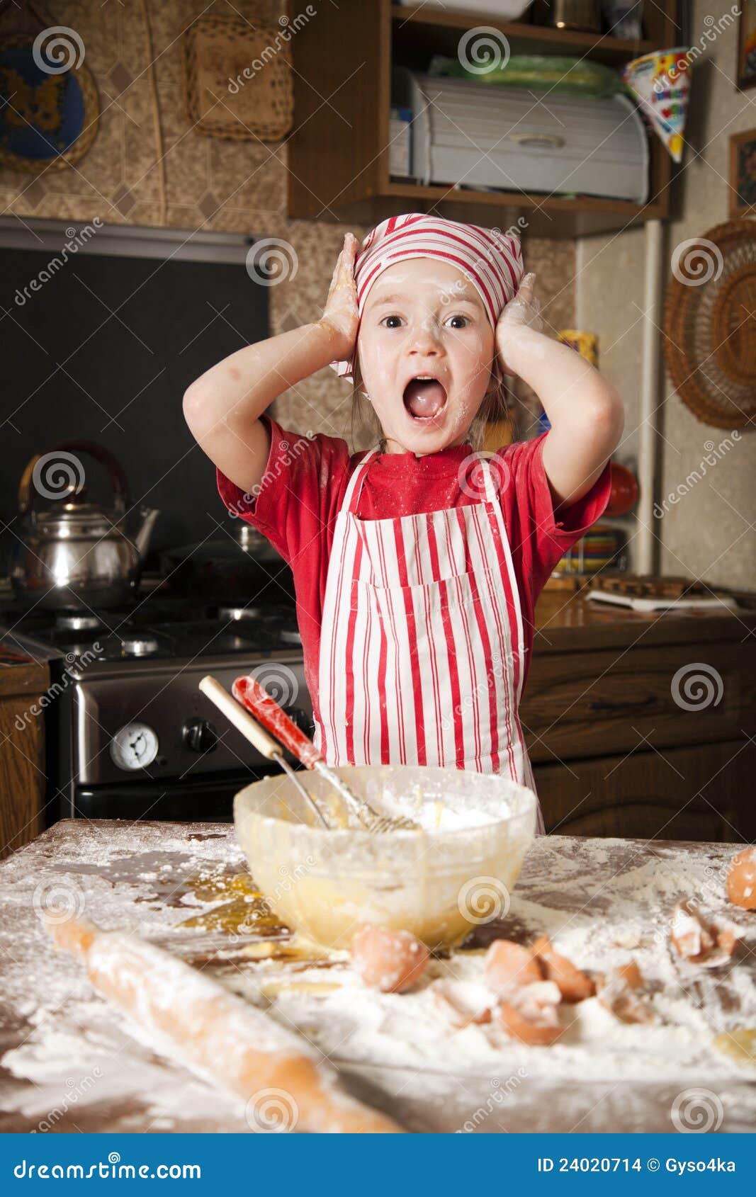 Little chef in the kitchen stock photo. Image of children - 24020714