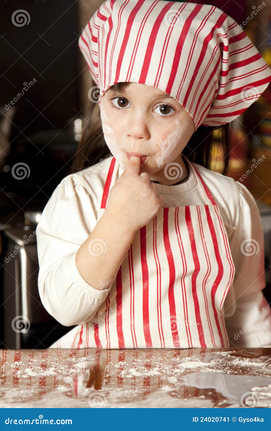 Little chef in the kitchen stock image. Image of family - 24020741