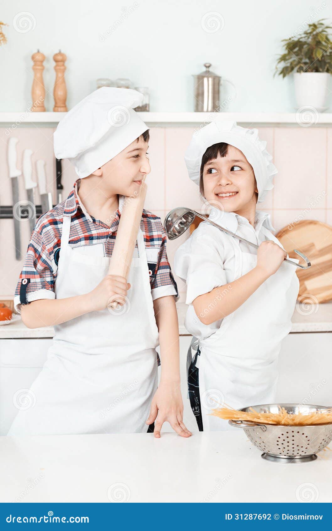 Little Chef in the Kitchen Preparing Food Stock Photo - Image of bakery ...