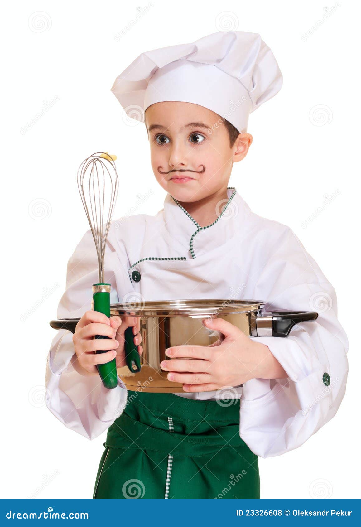 Little Chef with Kitchen Utensil Stock Photo - Image of whisk ...