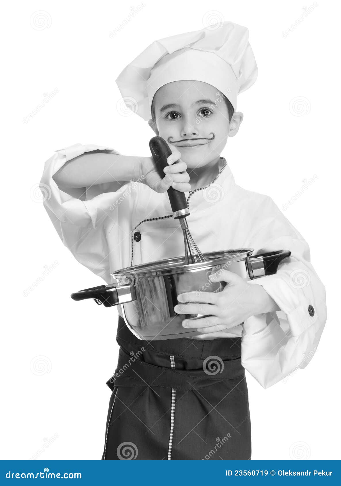 Little Chef with Kitchen Utensil Stock Image - Image of elementary ...