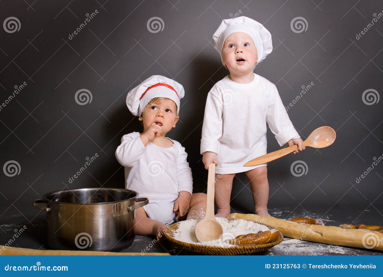 Little Chefs stock image. Image of bread, meal, doctor - 23125763