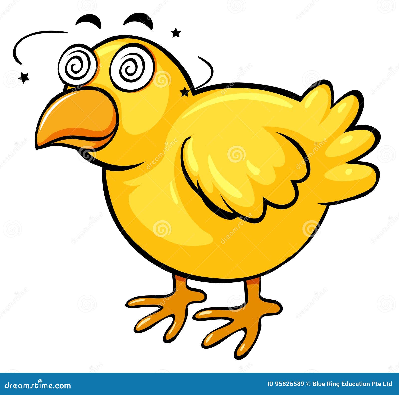Little Chicken with Dizzy Face Stock Vector - Illustration of clipart ...