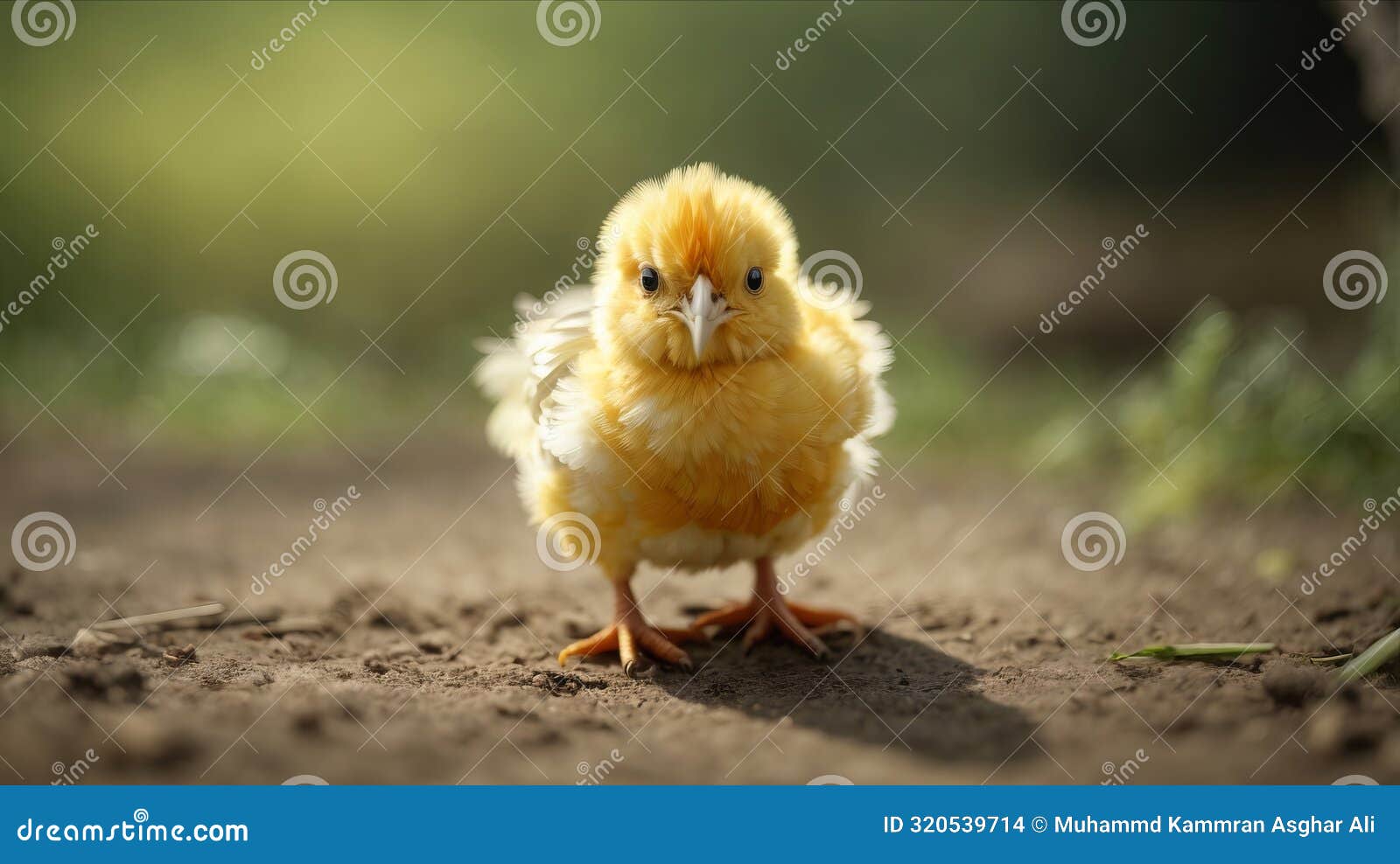 Little Chicken Just Hatched and Waving Its Wing on a White. Stock ...