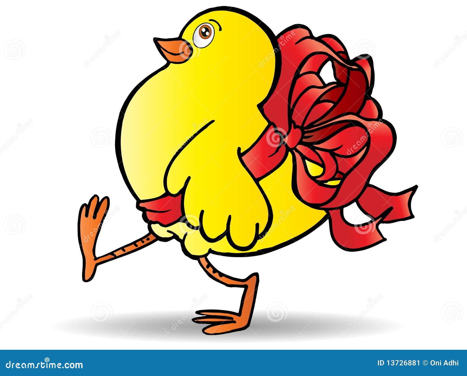Little chicken present stock illustration. Illustration of drawn - 13726881