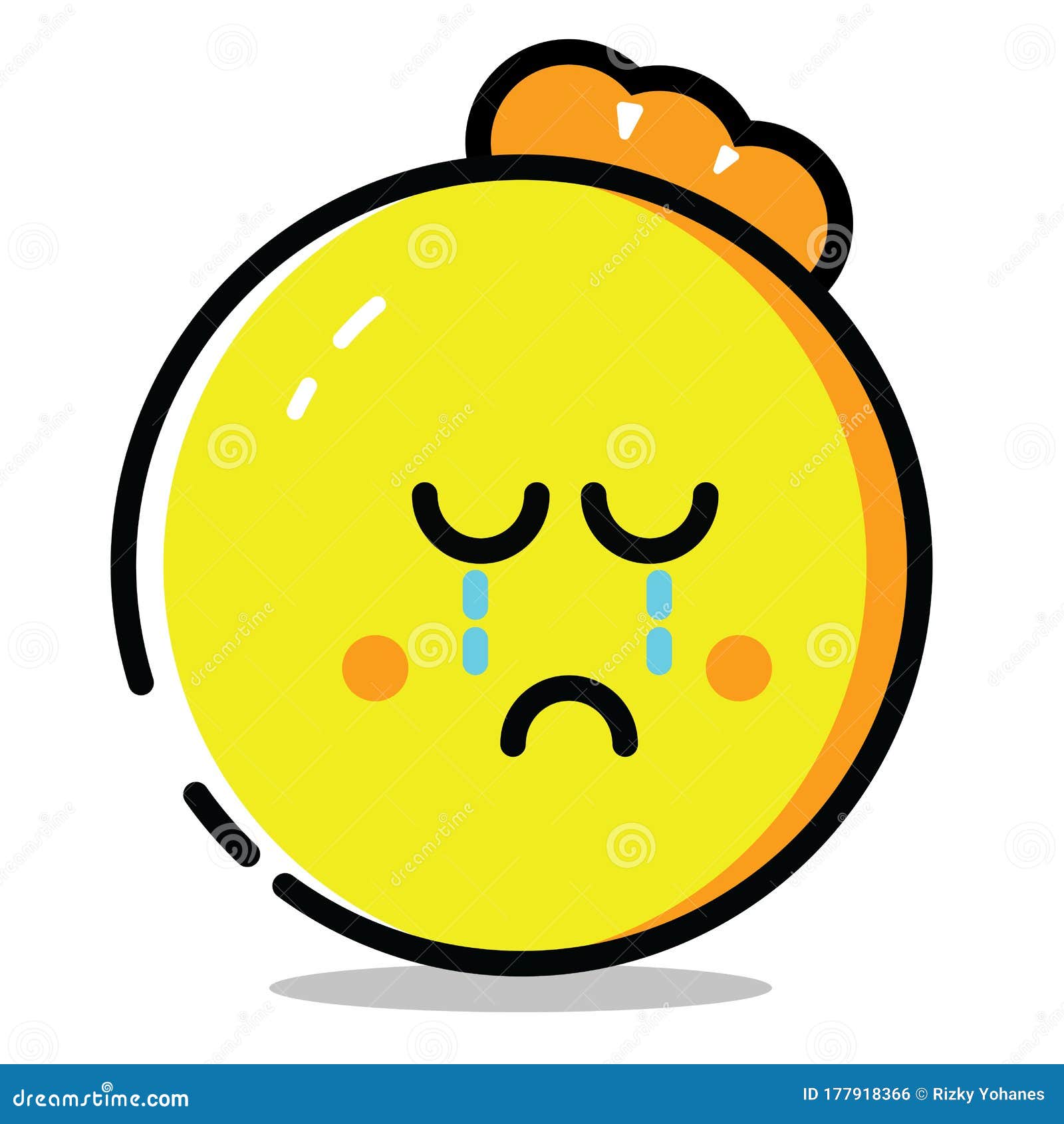 Little chicken sad stock vector. Illustration of little - 177918366
