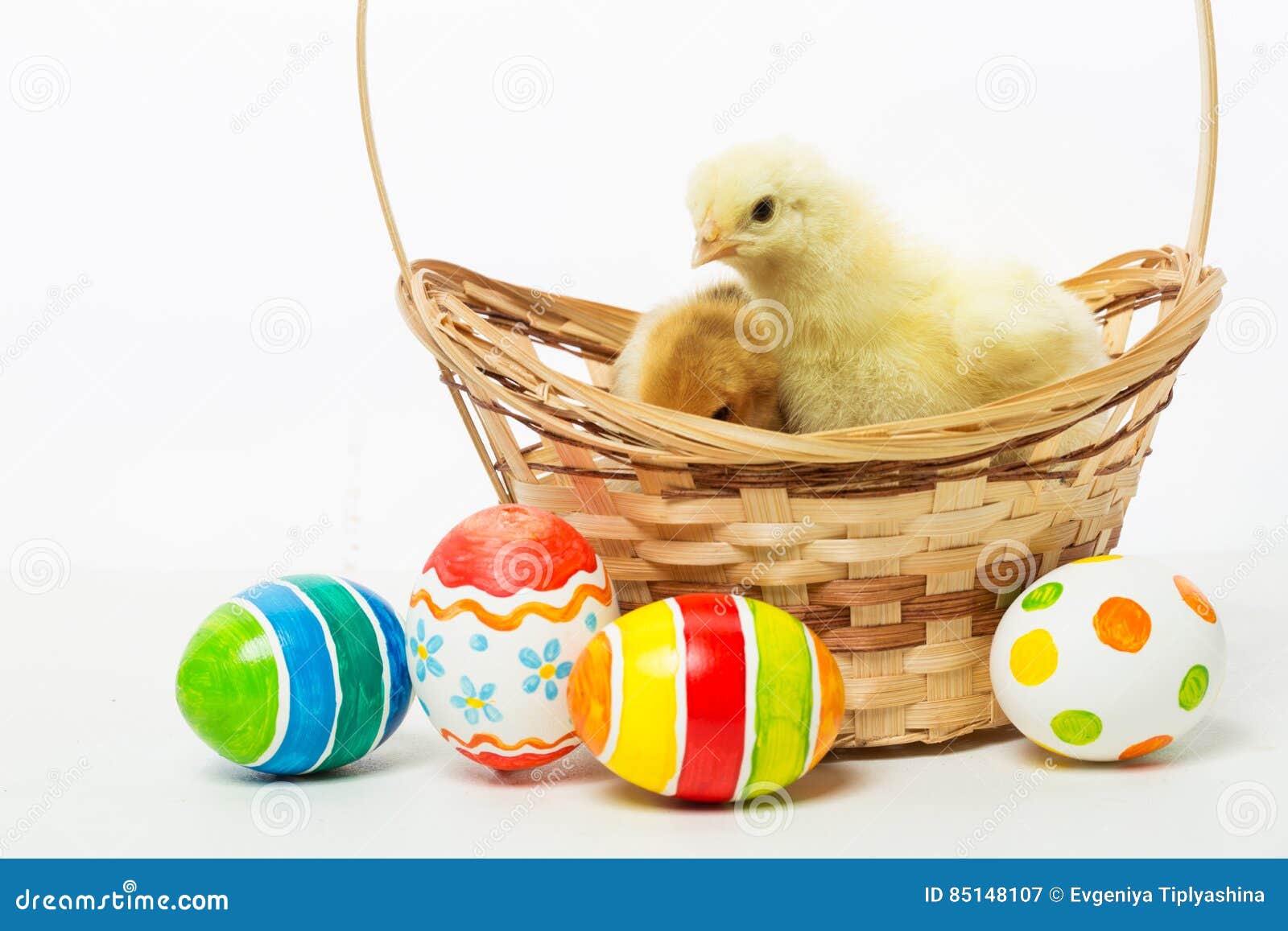 Little Chicks and Easter Eggs Stock Image - Image of chicken ...