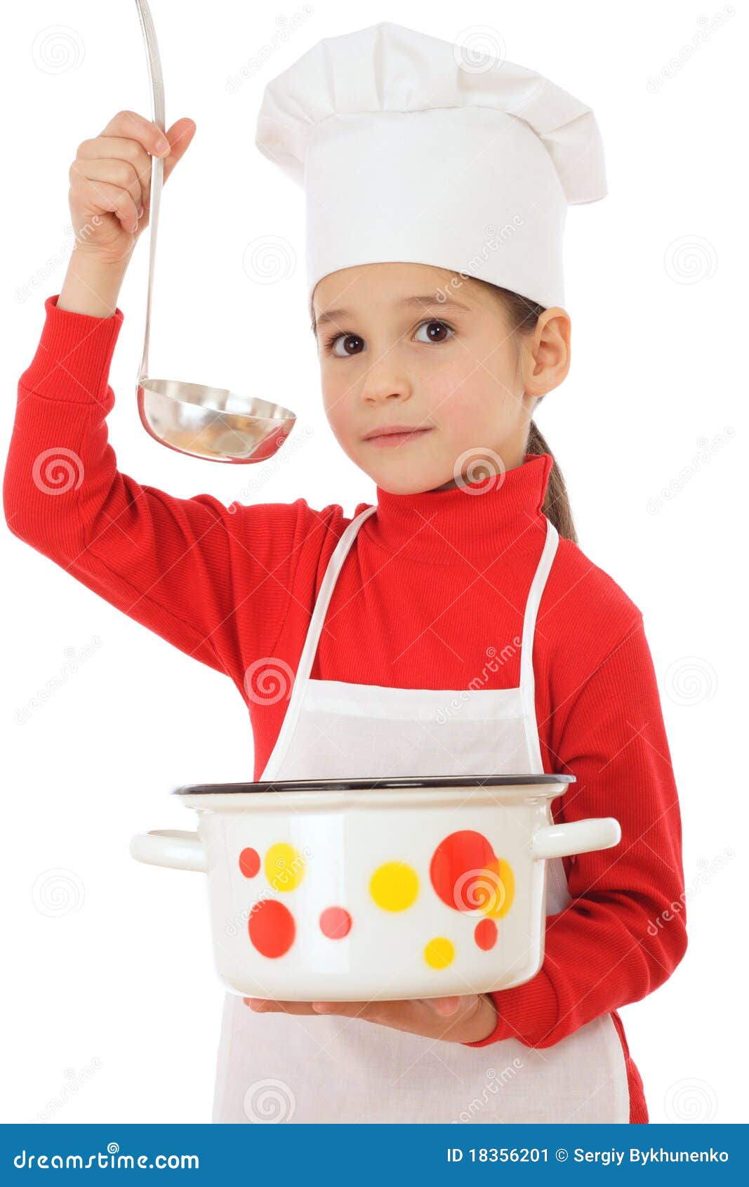 Little Chief-cooker With Kitchen Knife And Carrot Stock Photography ...