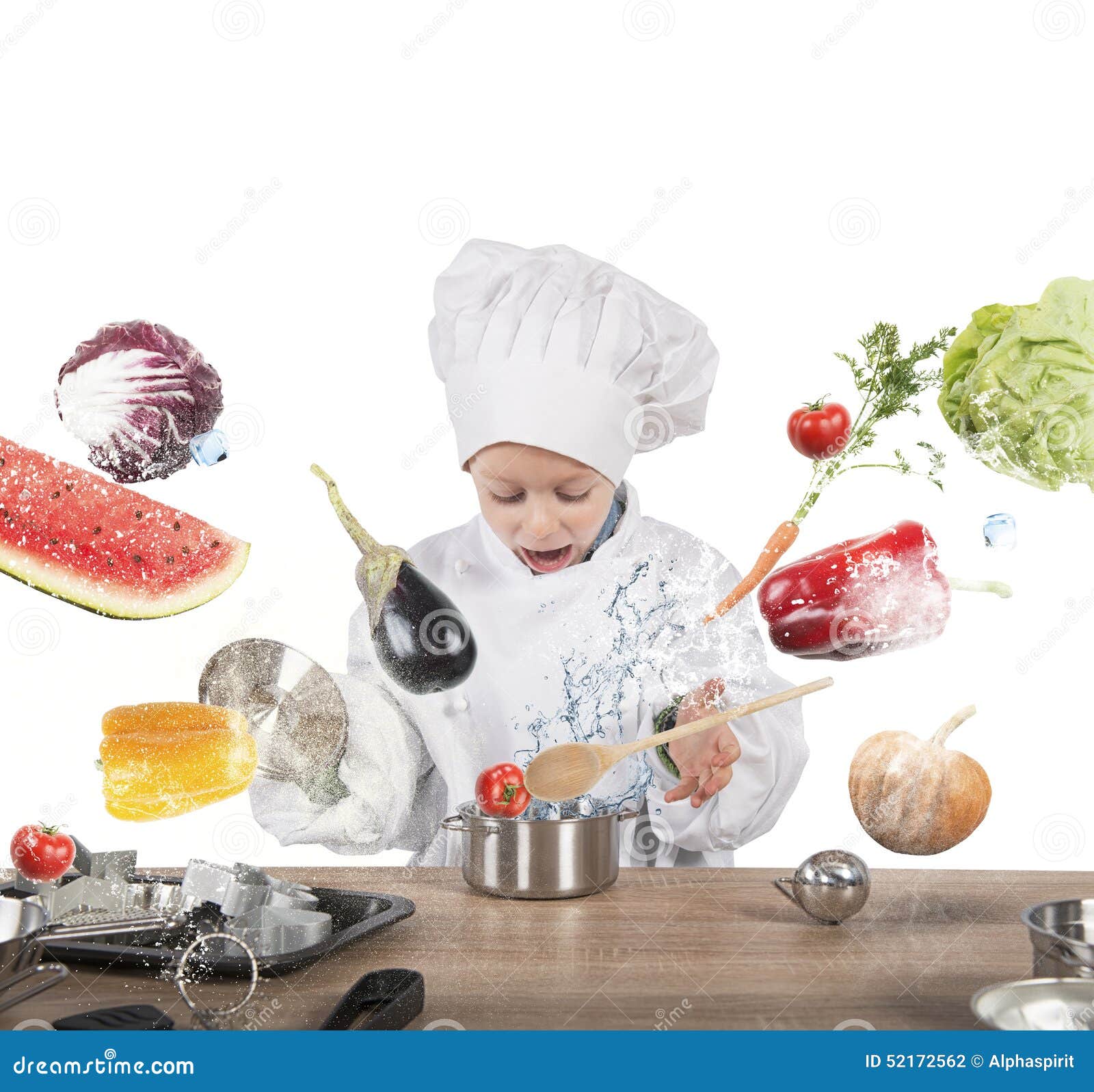 Little child chef stock photo. Image of fresh, child - 52172562