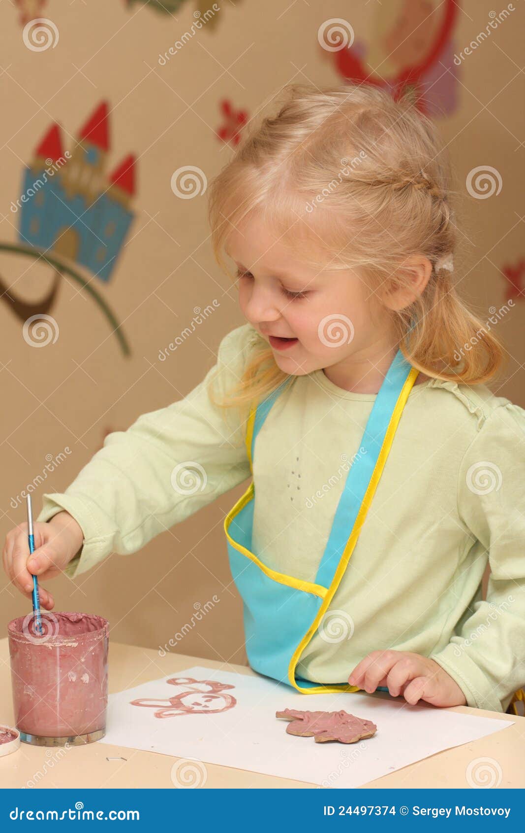 Little child drawing stock photo. Image of expression - 24497374