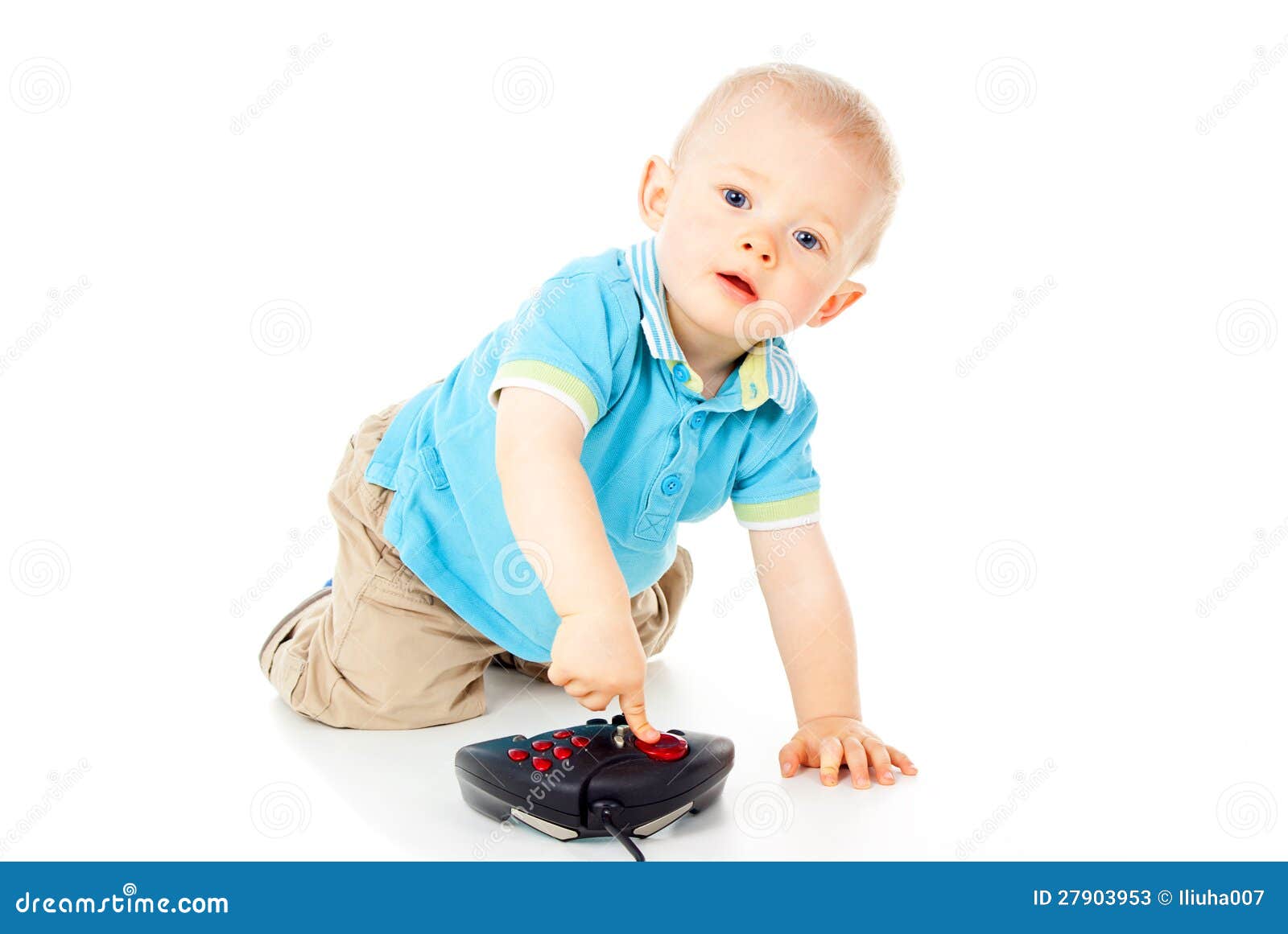 Little Child and a Joystick Stock Image - Image of childcare, infant ...