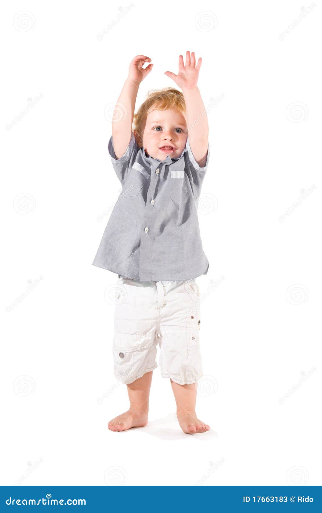 Little child jubilation stock image. Image of looking - 17663183