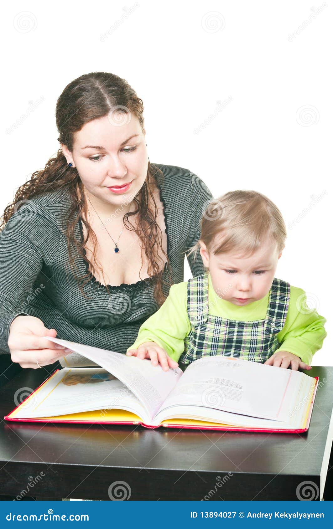 Little Child And Mother Reading Book Stock Image - Image of nanny ...