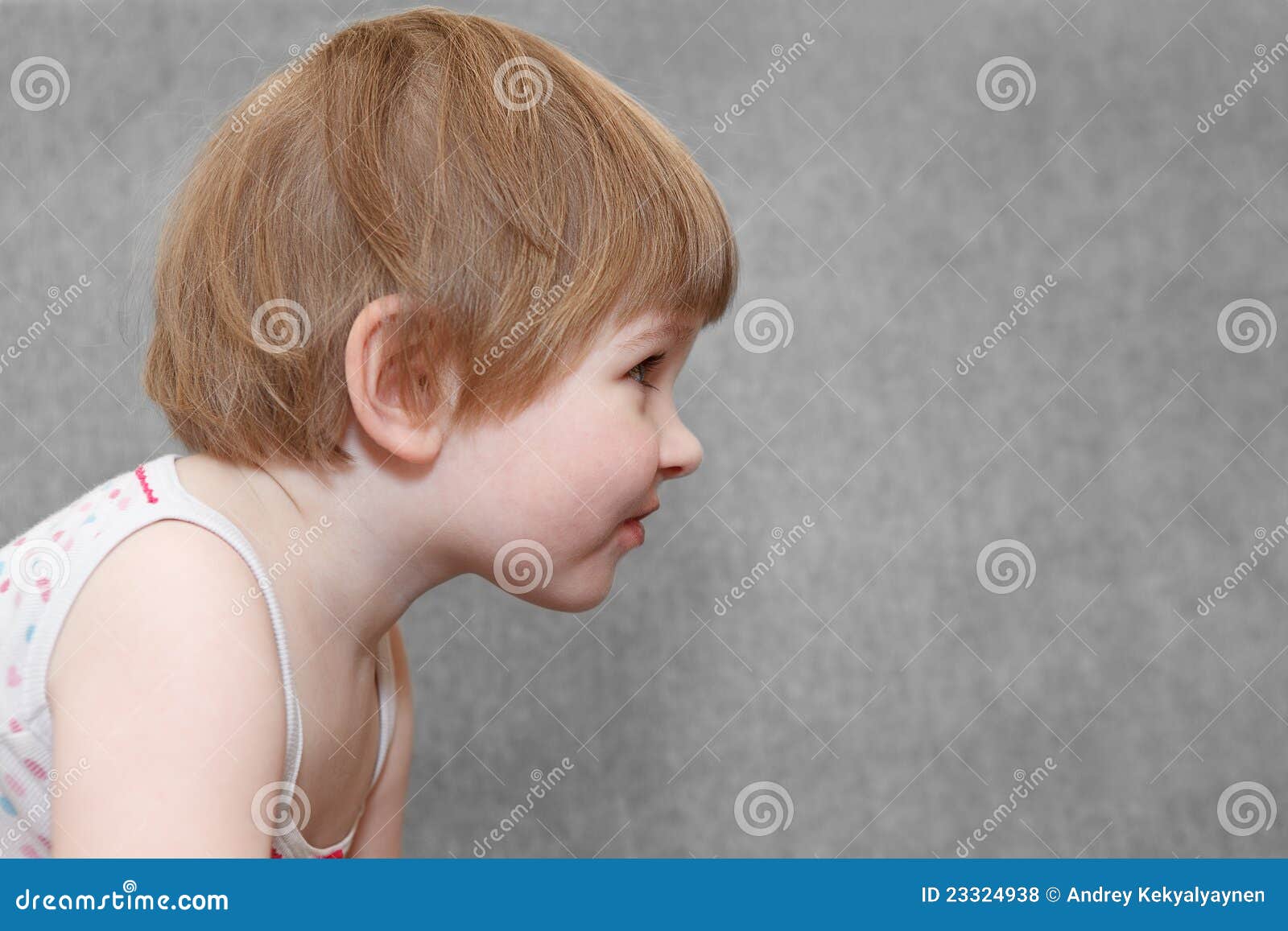 Little Child Profil Portrait Stock Photo - Image of attractive, looking ...