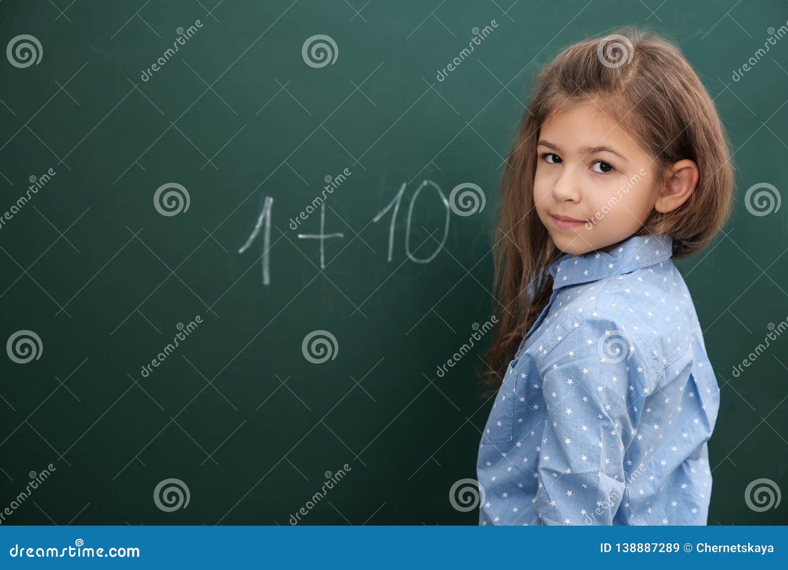 Little Child Solving Math Sum Stock Image - Image of number, color ...