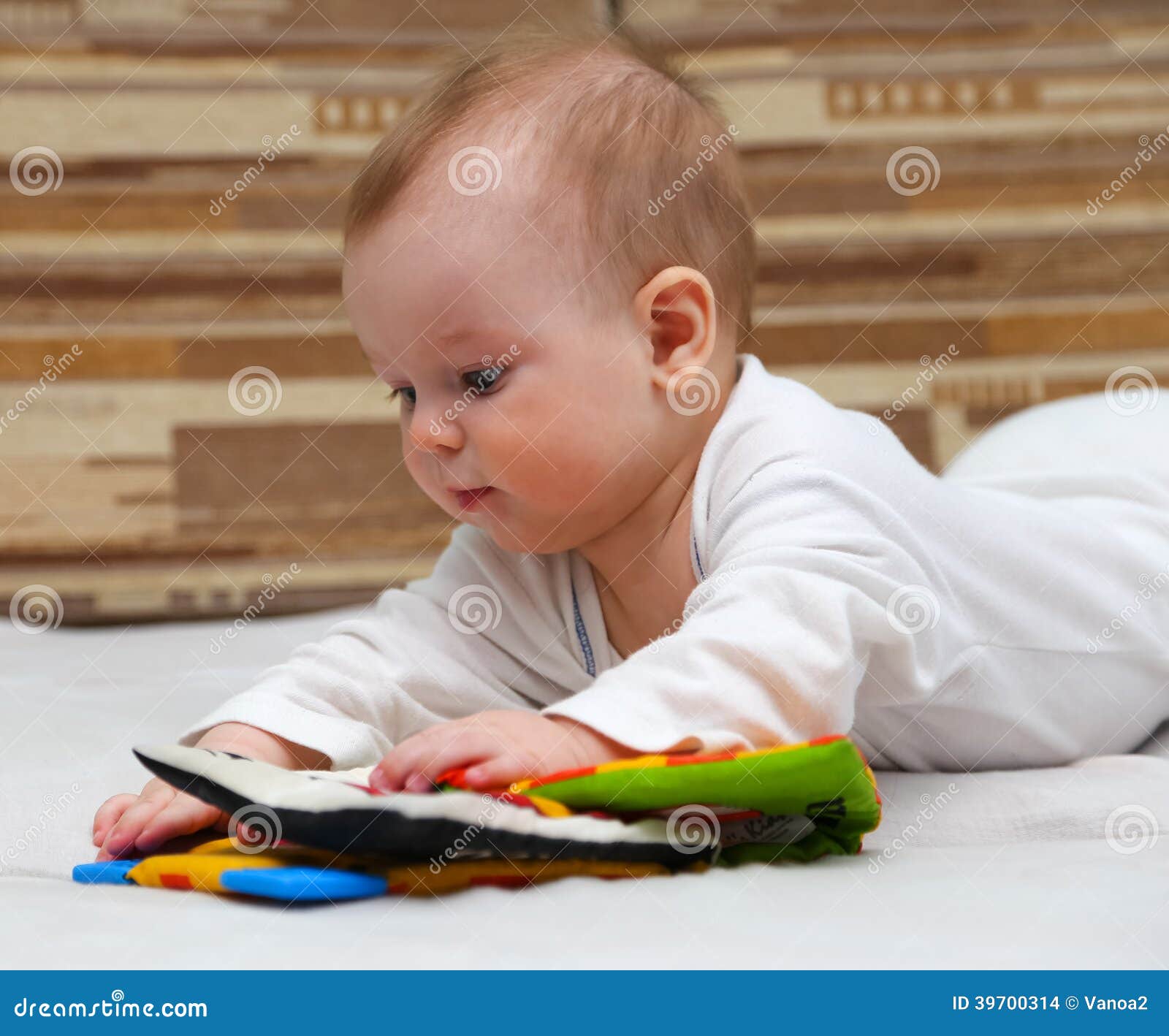 Little Child with Special Baby Book Stock Photo - Image of modern, look ...