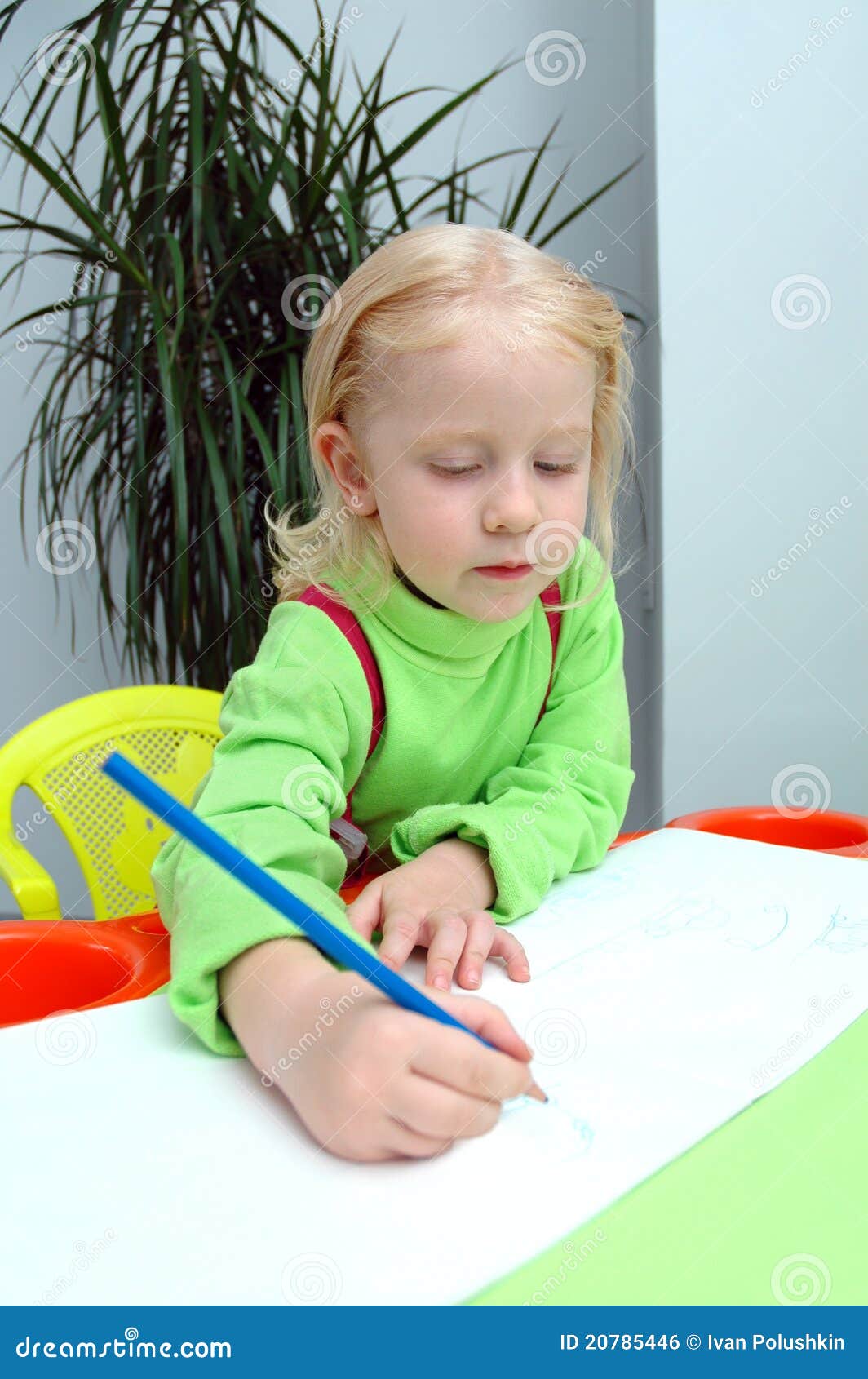 Little child writes pencil stock photo. Image of girl - 20785446