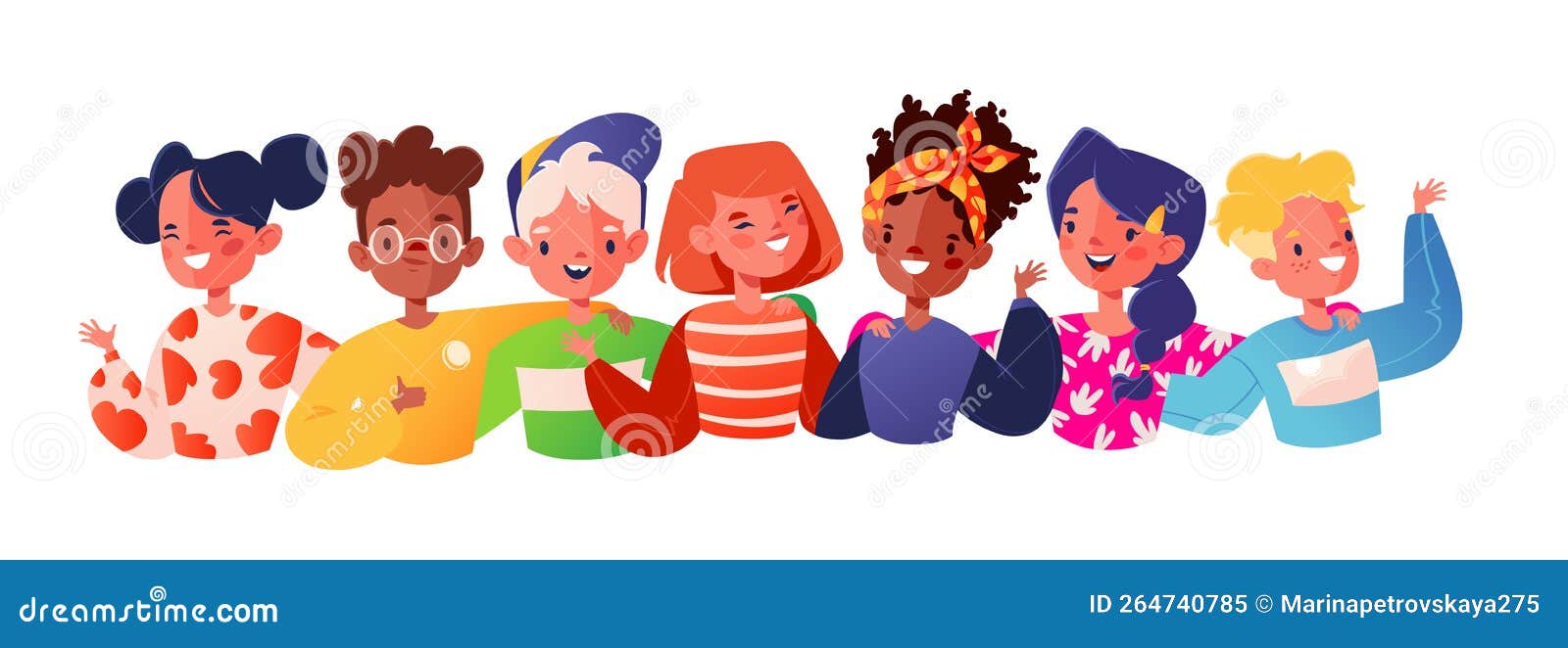 Laughing Preteen Boy 2D Cartoon Character Vector Illustration ...