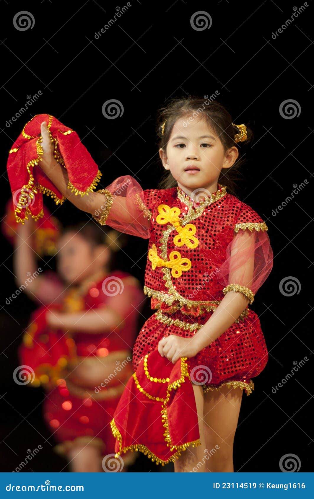 Little chinese dancer editorial stock image. Image of dance - 23114519
