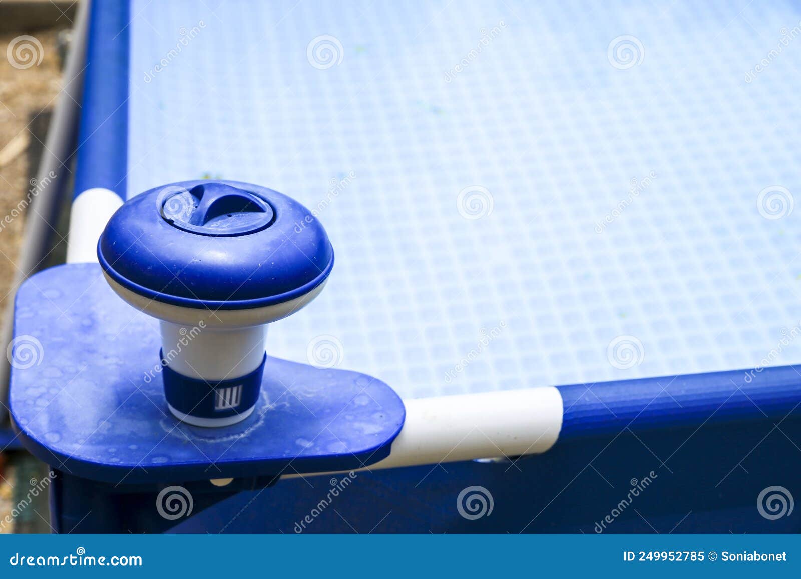 Chlorine Dispenser for Removable Garden Pool Stock Image - Image of ...
