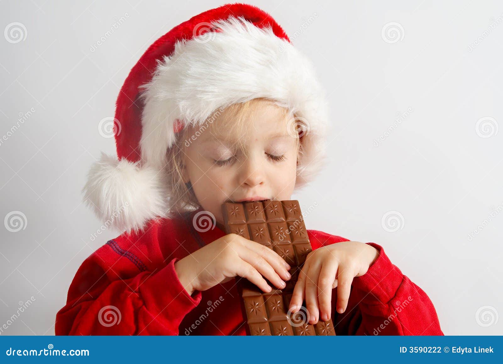 Little chocolate Santa stock photo. Image of candy, desert - 3590222