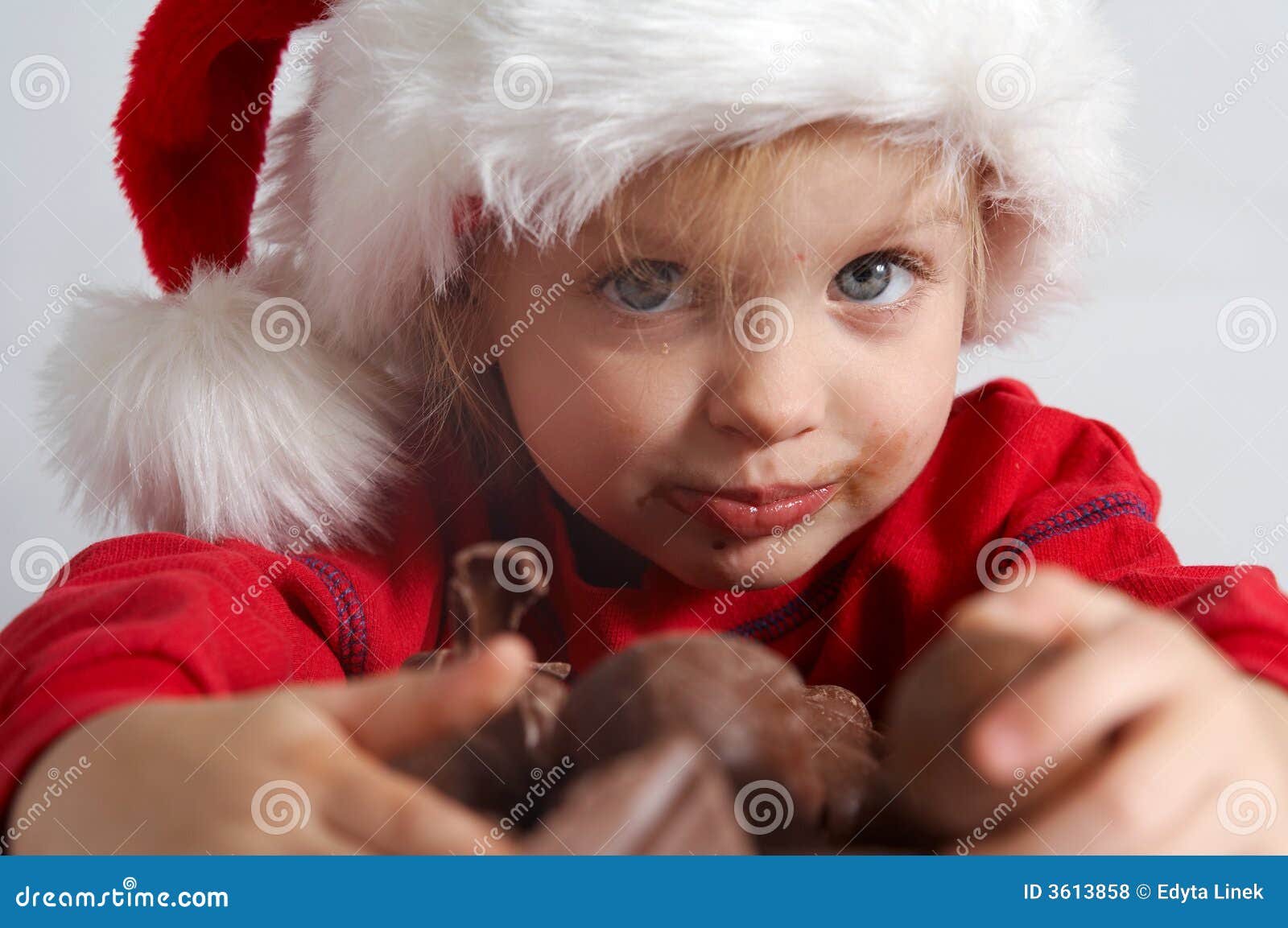 Little chocolate Santa stock photo. Image of babies, gifts - 3613858