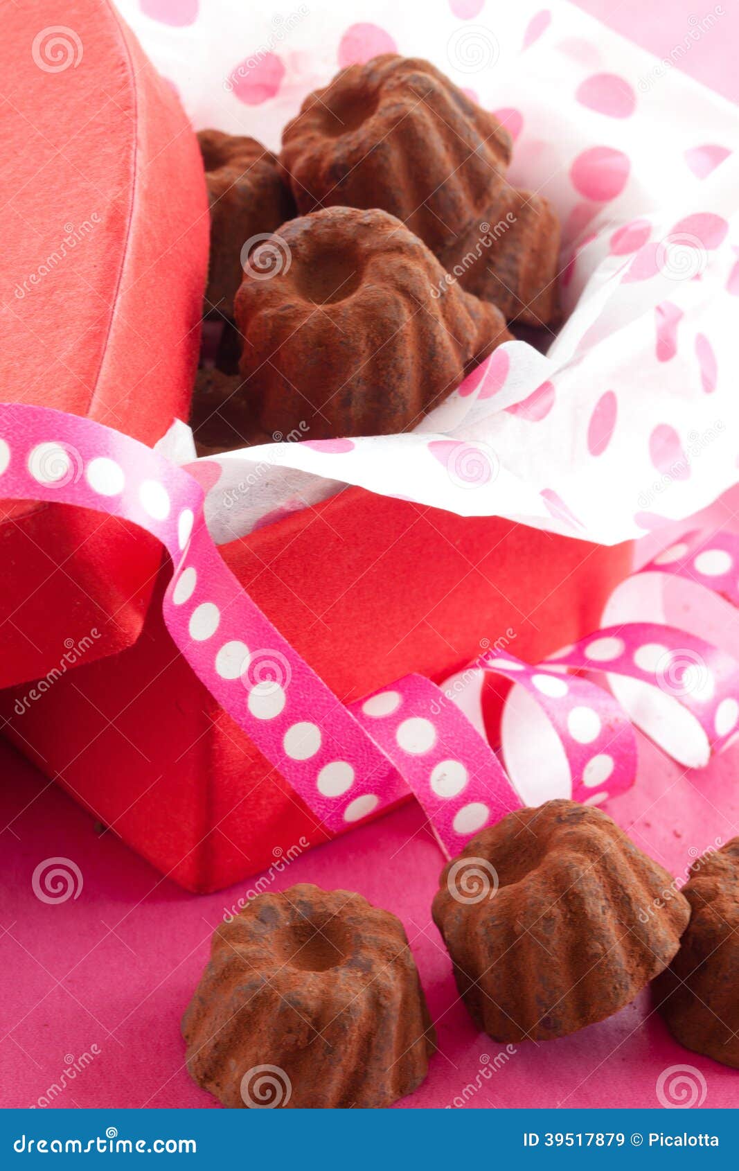 Little Chocolates in Red Box Stock Image - Image of birthday ...