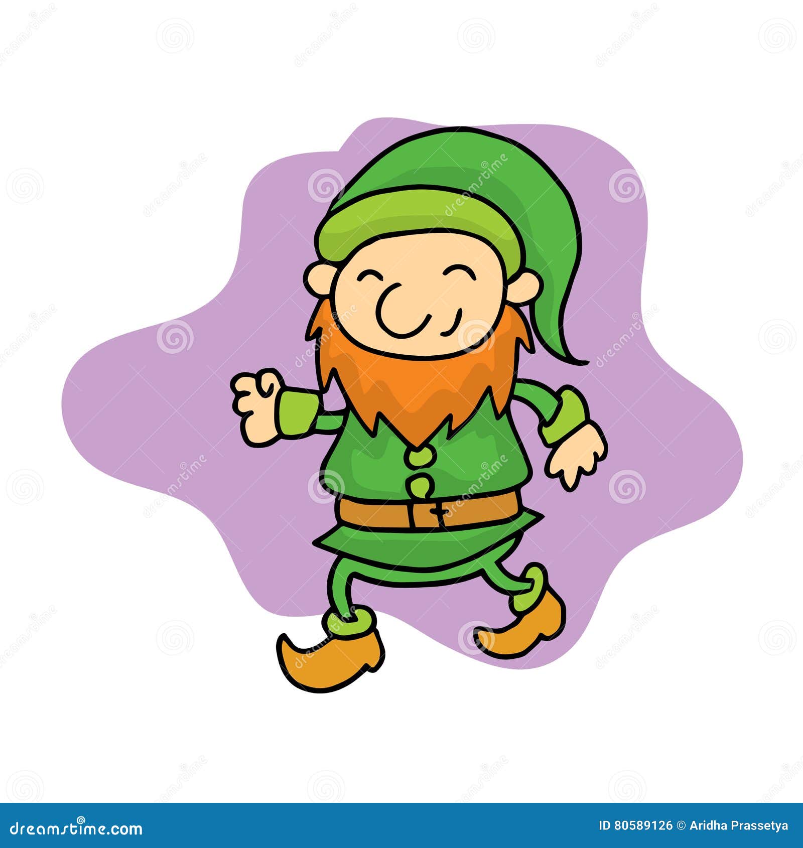 Little Christmas Elf Cartoon Collection Stock Vector - Illustration of ...