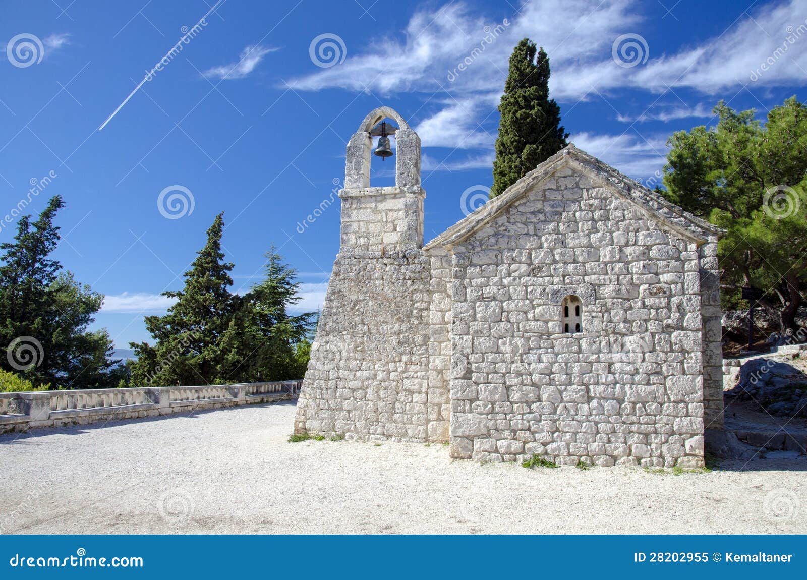 Little Church on Mount Marjan in Split Stock Image - Image of people ...
