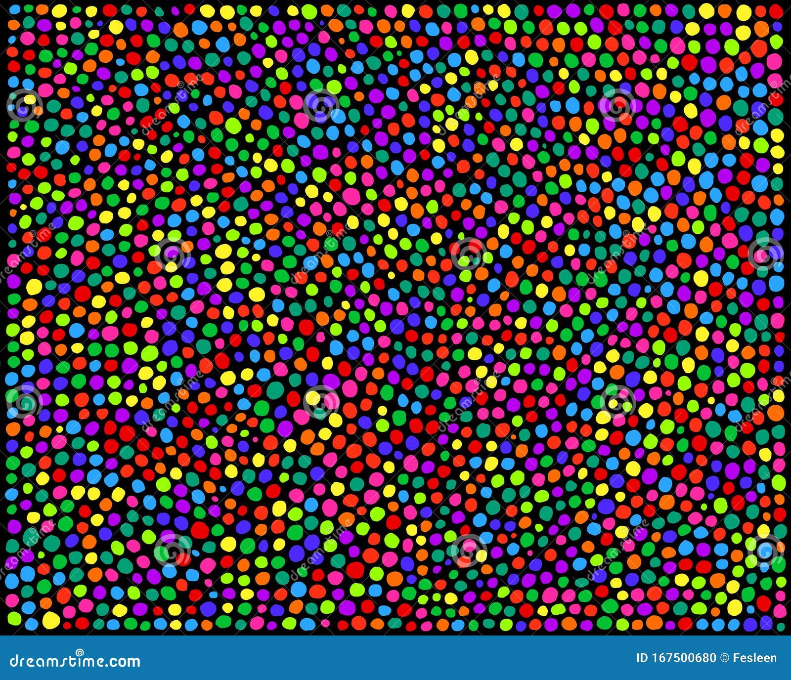 Little Circles Texture. Multicolor Bright Doodle Abstract Background ...