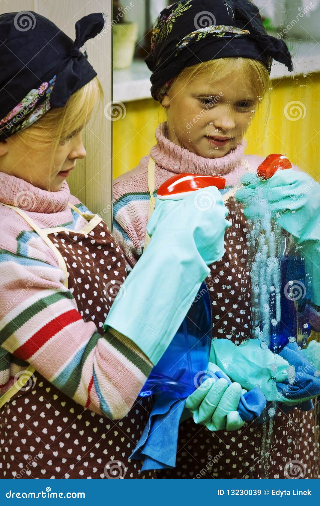 Little cleaning lady stock image. Image of dust, house - 13230039