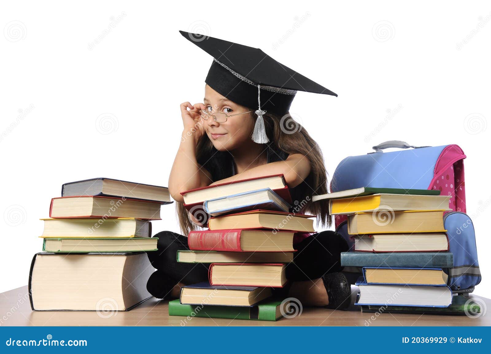 Little clever girl stock image. Image of funny, expression - 20369929