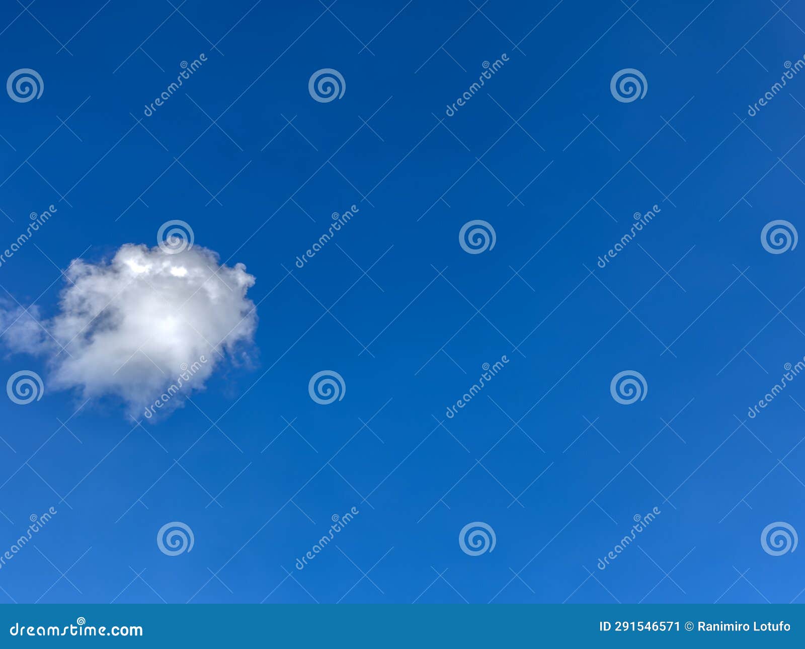 A Little Cloud in the Blue Sky. Stock Image - Image of cloudy, summer ...