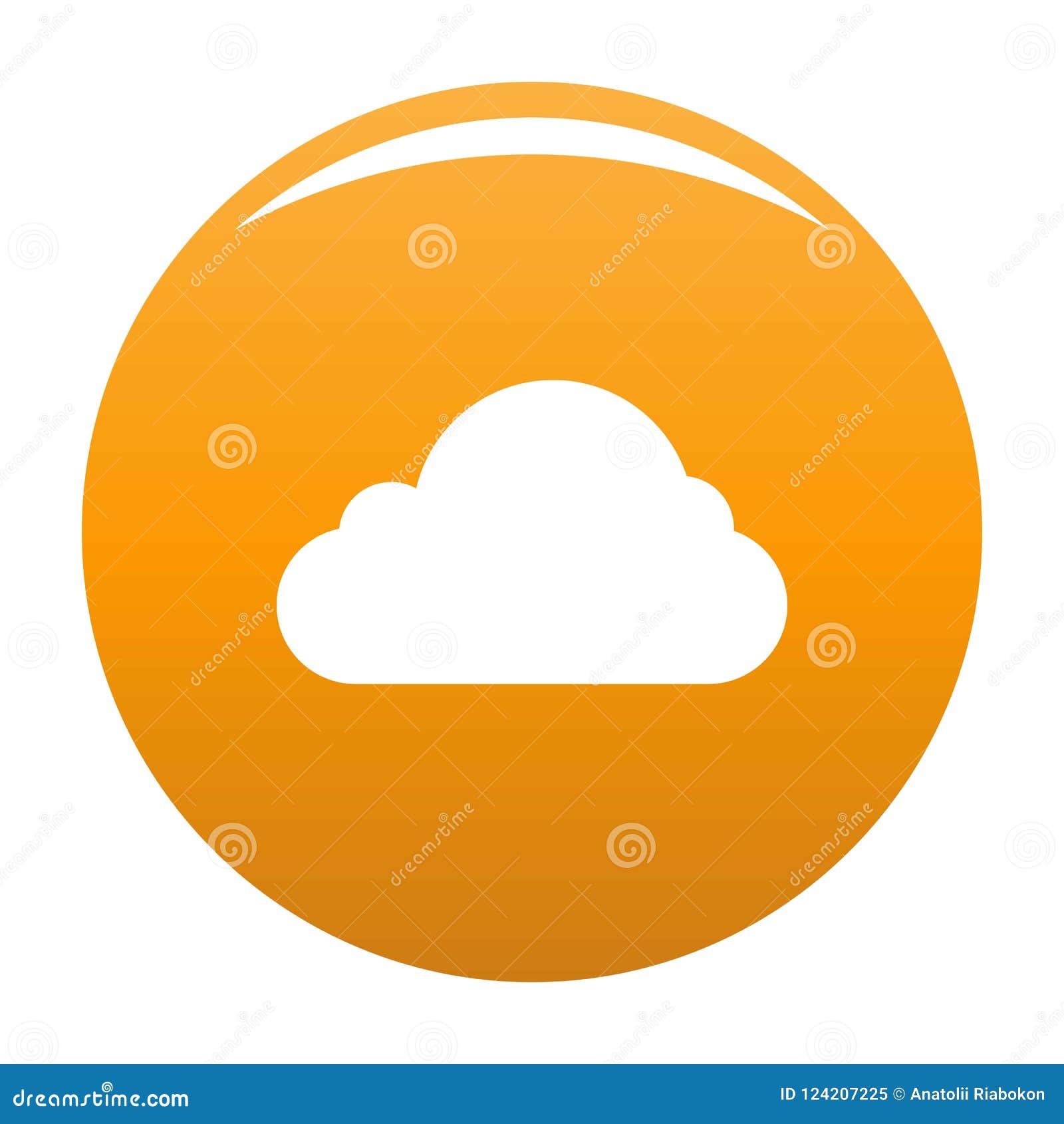 Little cloud icon orange stock illustration. Illustration of seasonal ...
