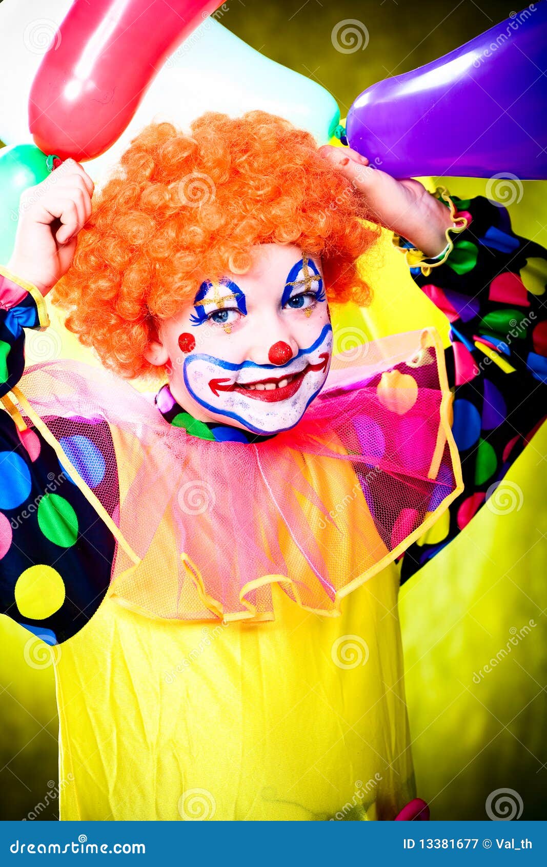 Little clown stock image. Image of girls, nose, stage - 13381677